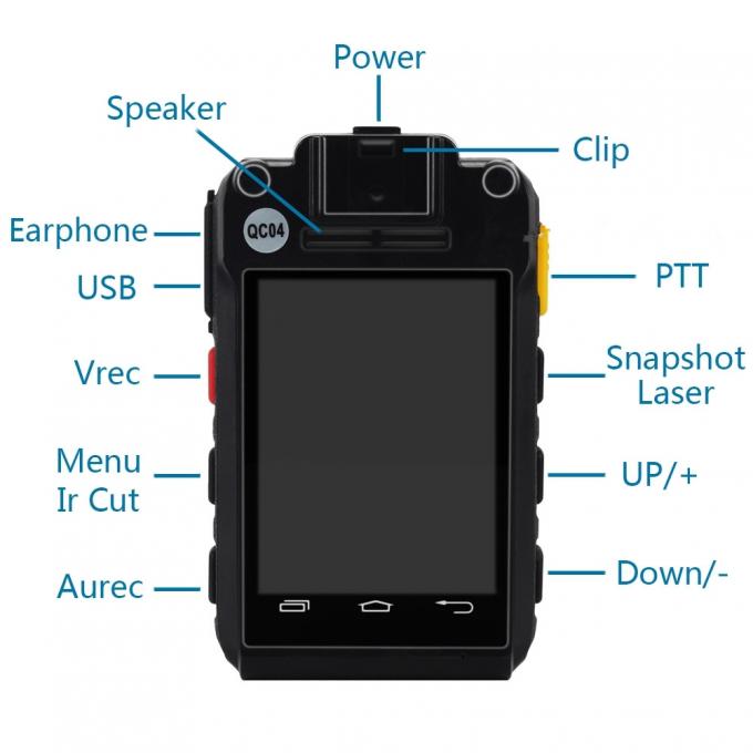 HD 4G Intelligent WIFI GPS Law Enforcement DMR Intercom
