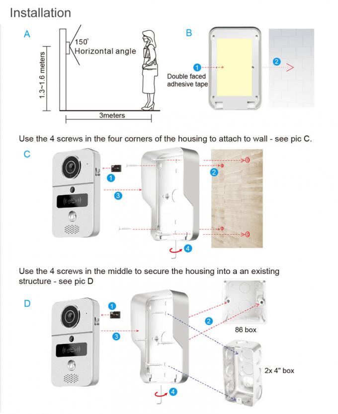 AC24V RTSP 4G Wifi Security Camera Unlock Doorbell Yoosee APP