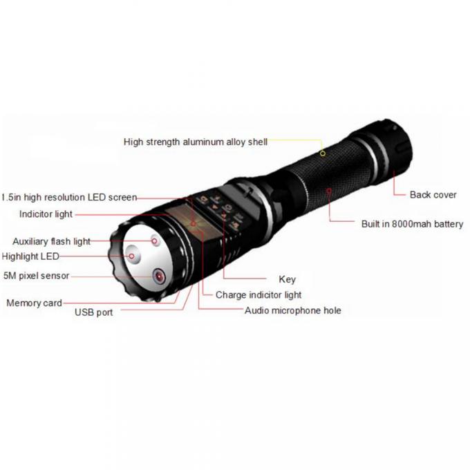 High Brightness 30 fps 16M Flashlight Camera Recorder