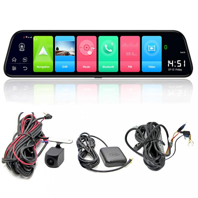 4G ADAS Driving Mirror Camera Android 8 System Streaming Mirror DVR ...