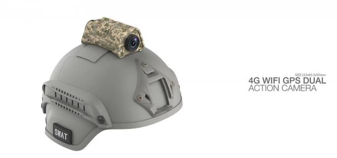 3600mAh Temperature Split Helmet Camera 4G Thermal Imaging