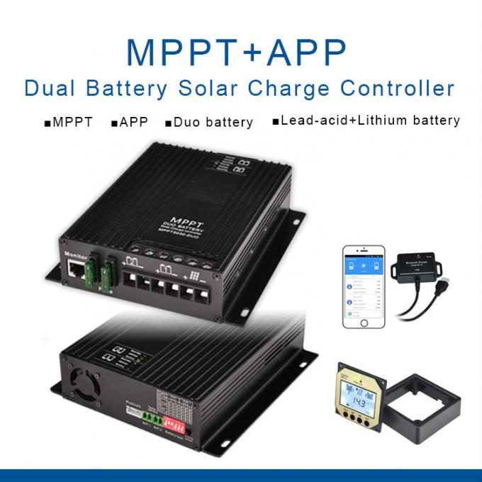 12V 24V 30A Dual Battery MPPT Solar Charge Controller For RVs Caravan Boat