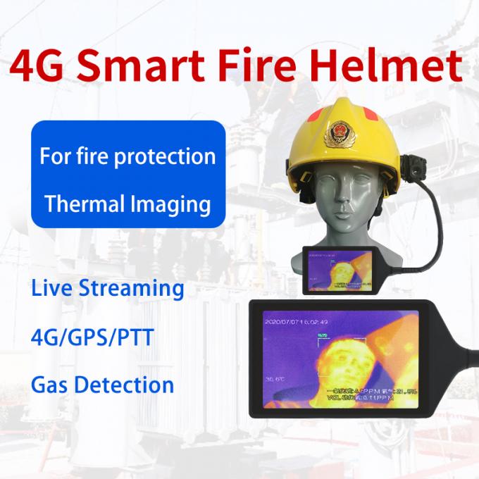 Helmet Mounted Thermal Imaging Camera 4G Live Streaming With CO H2S O2 ...