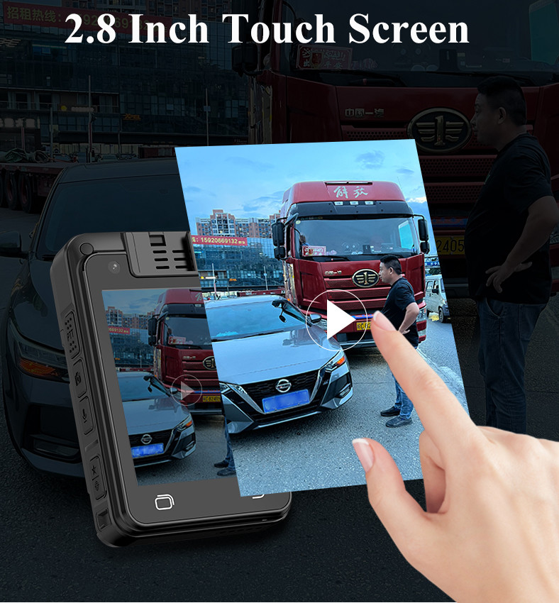 AI Face Recognition Police Body Cameras 2 Way Talk Night Vision Android ...