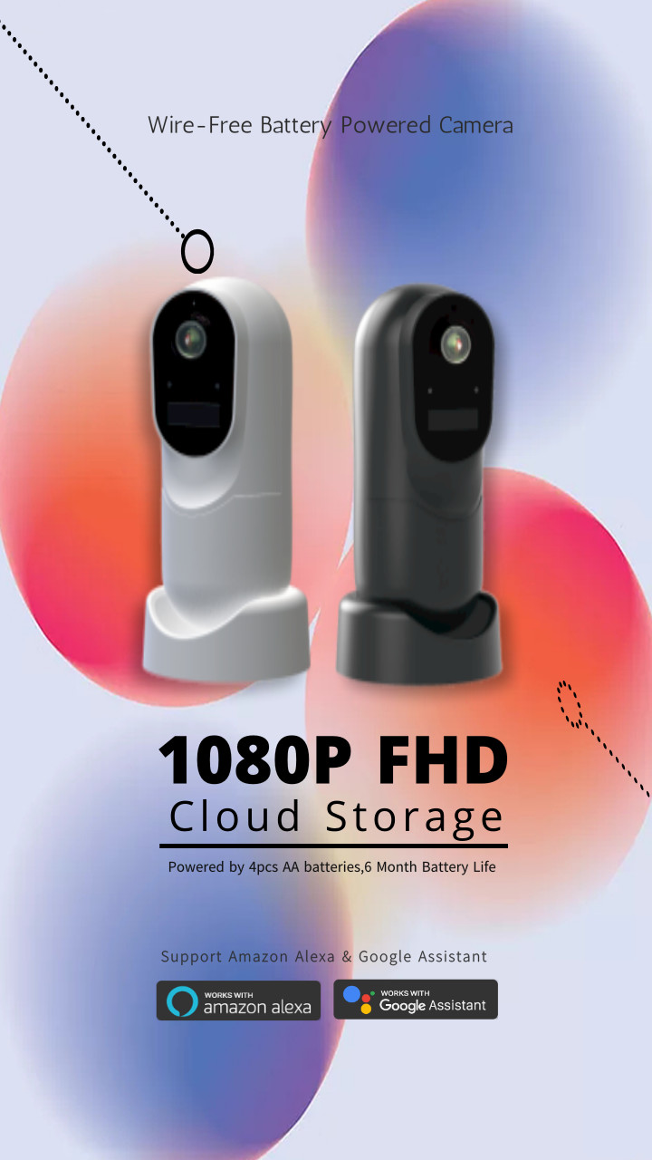 Outdoor 1080P Wide Angle Security Camera , IP Network Camera Wire Free ...
