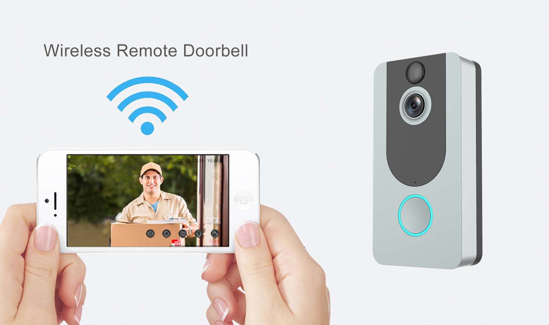 GC2053 CMOS RF 433MHZ Motion Detection Camera Ingenic T31ZL WIFI Doorbell