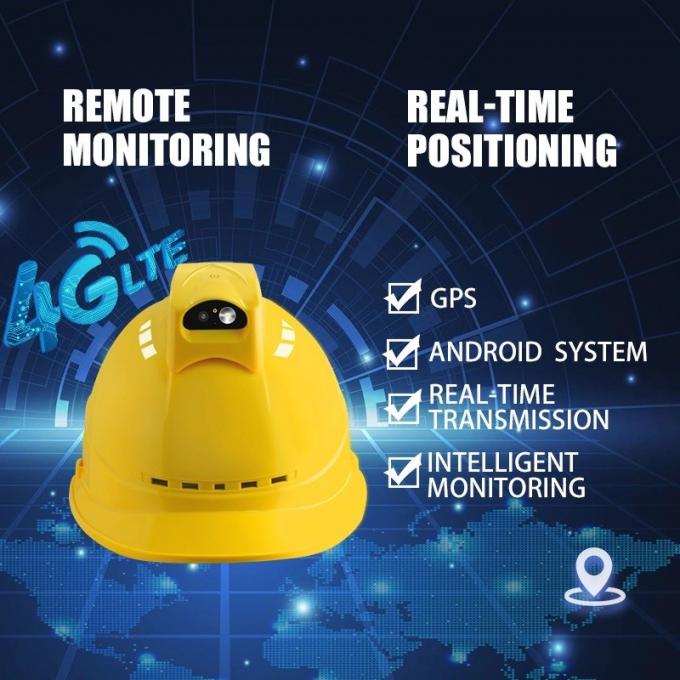 4G Live video safety helmet hard hat GPS WIFI Video playback intercom ...